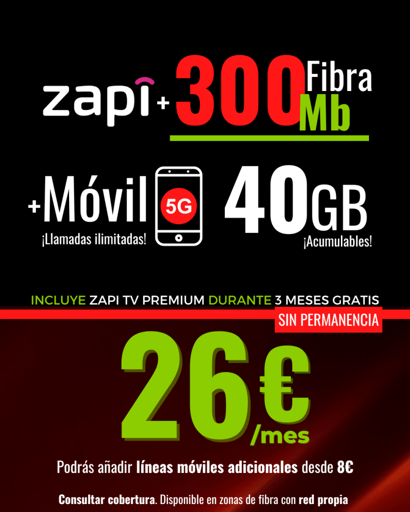 Configura tu tarifa de Fibra, Móvil y TV Zapi - Teleporte fibra móvil ...
